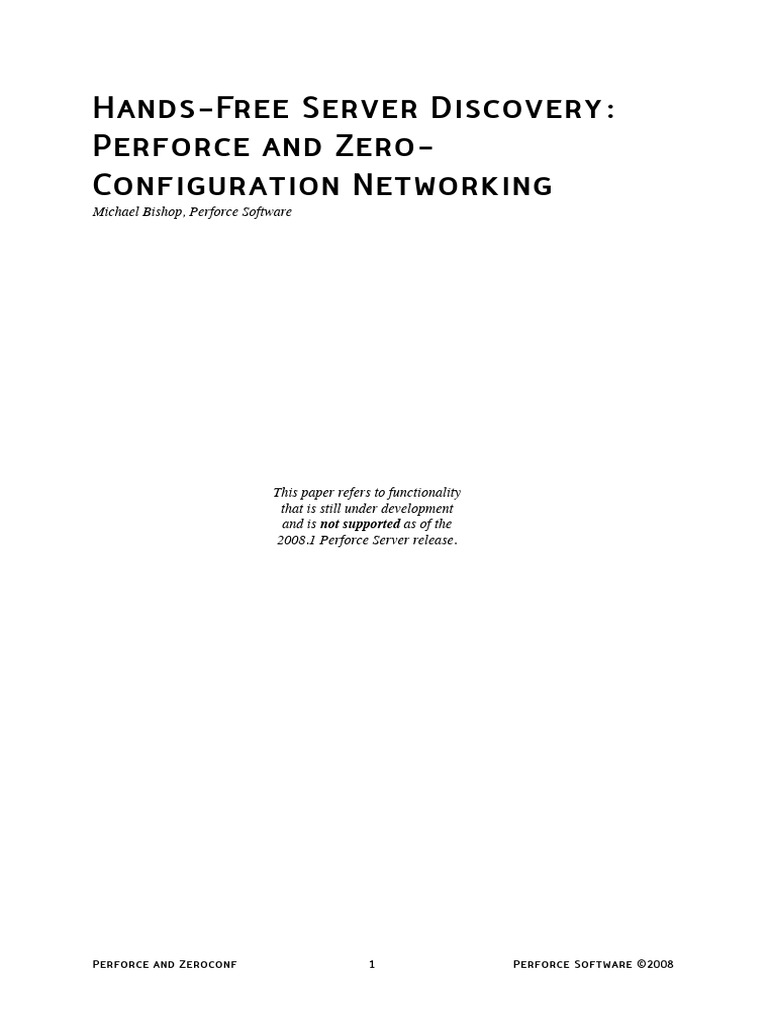 Zero Configuration Networking Bishop Paper | PDF | Domain Name System | Networking
