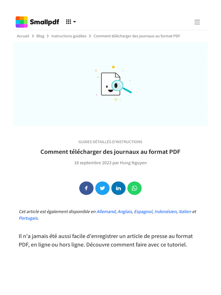 Télécharger des journaux au format PDF | PDF | Scanner (informatique ...