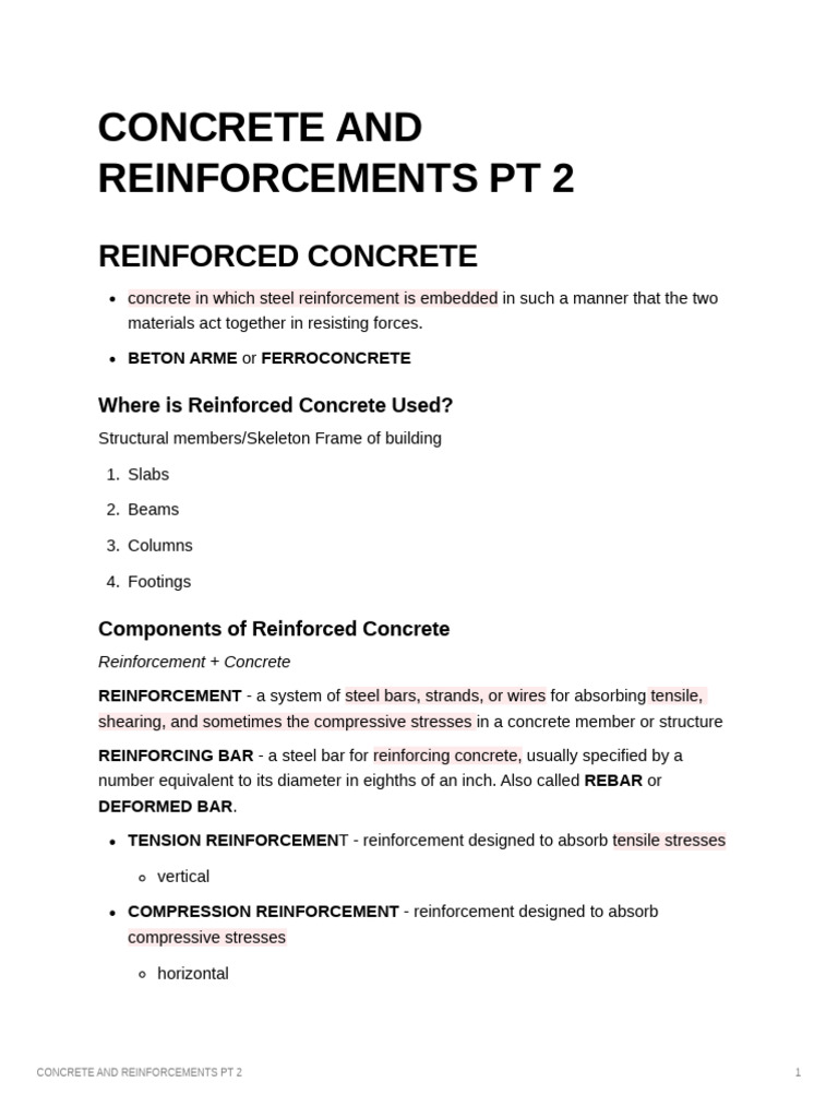Reinforced Concrete | PDF