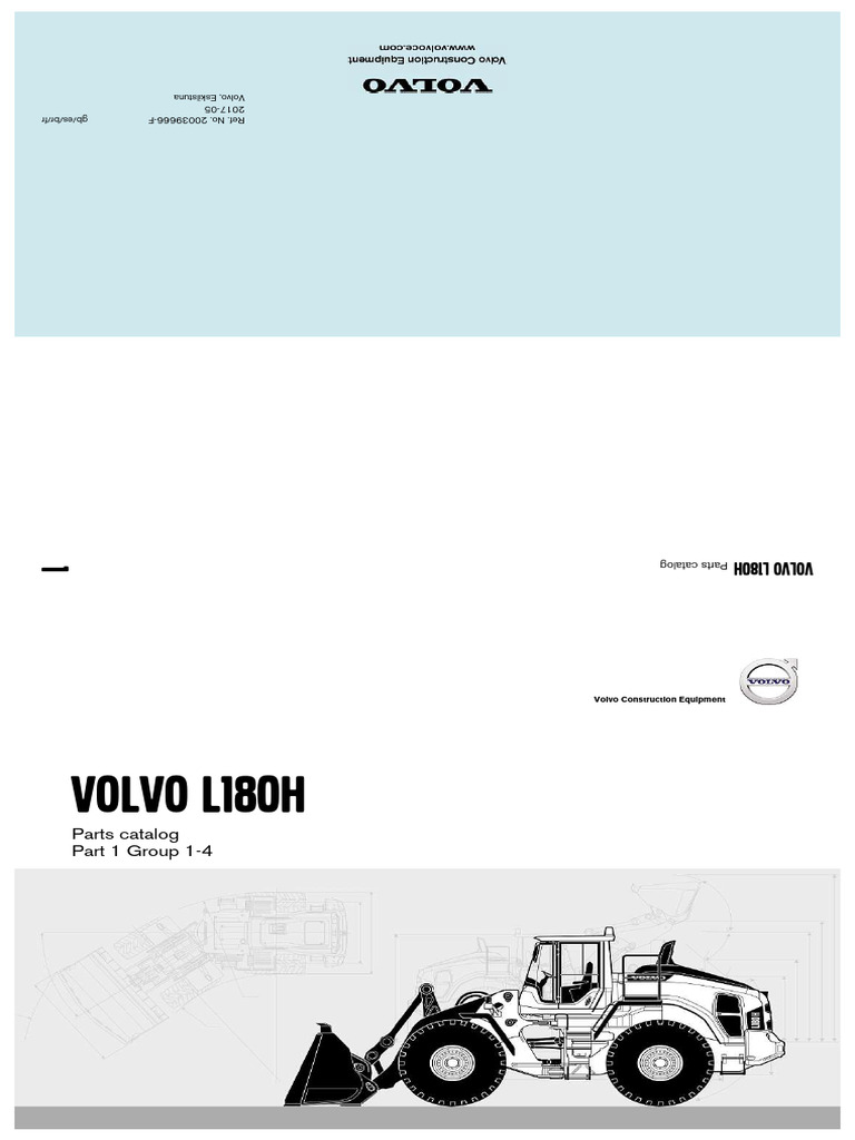 Volvo L180H Parts Catalog Overview | PDF | Machines | Manufactured Goods