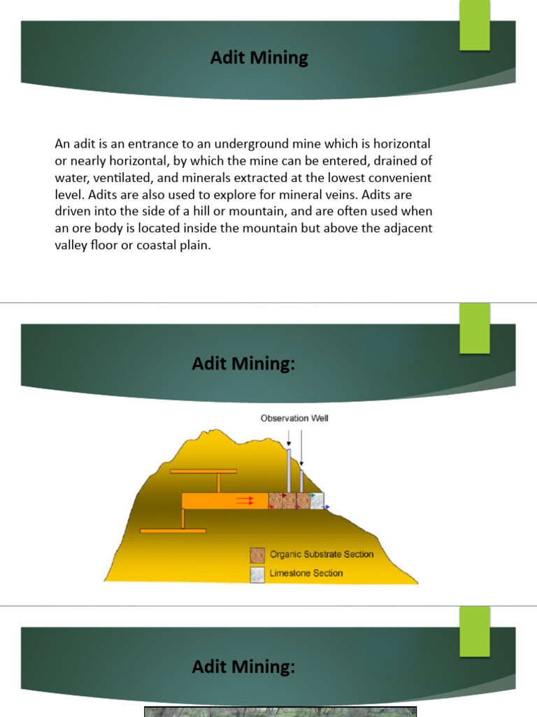 Adit Mining: Definition and Methods | PDF