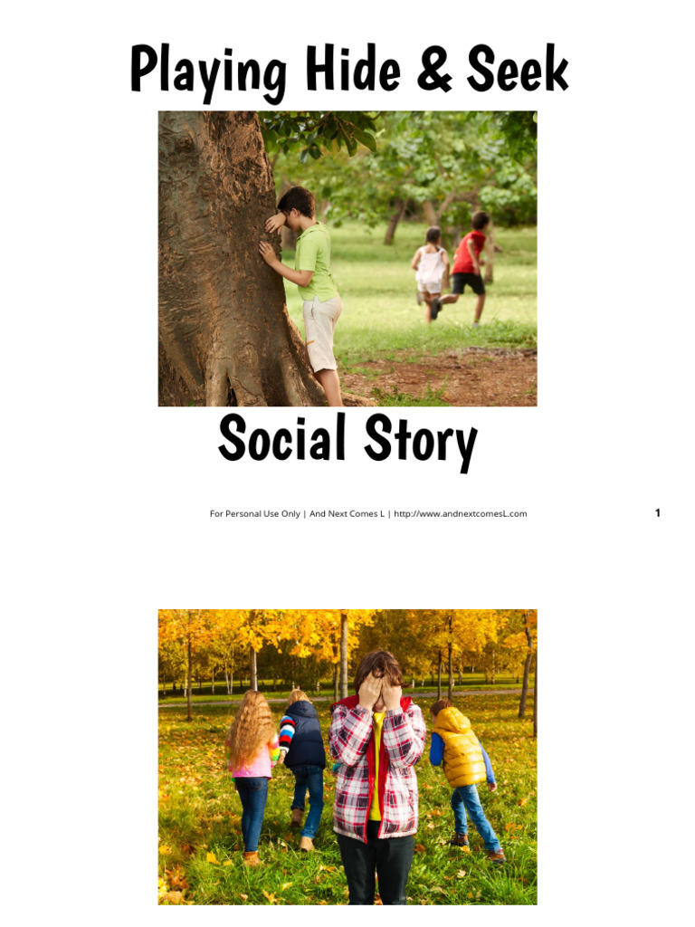 Playing Hide & Seek Social Story | PDF