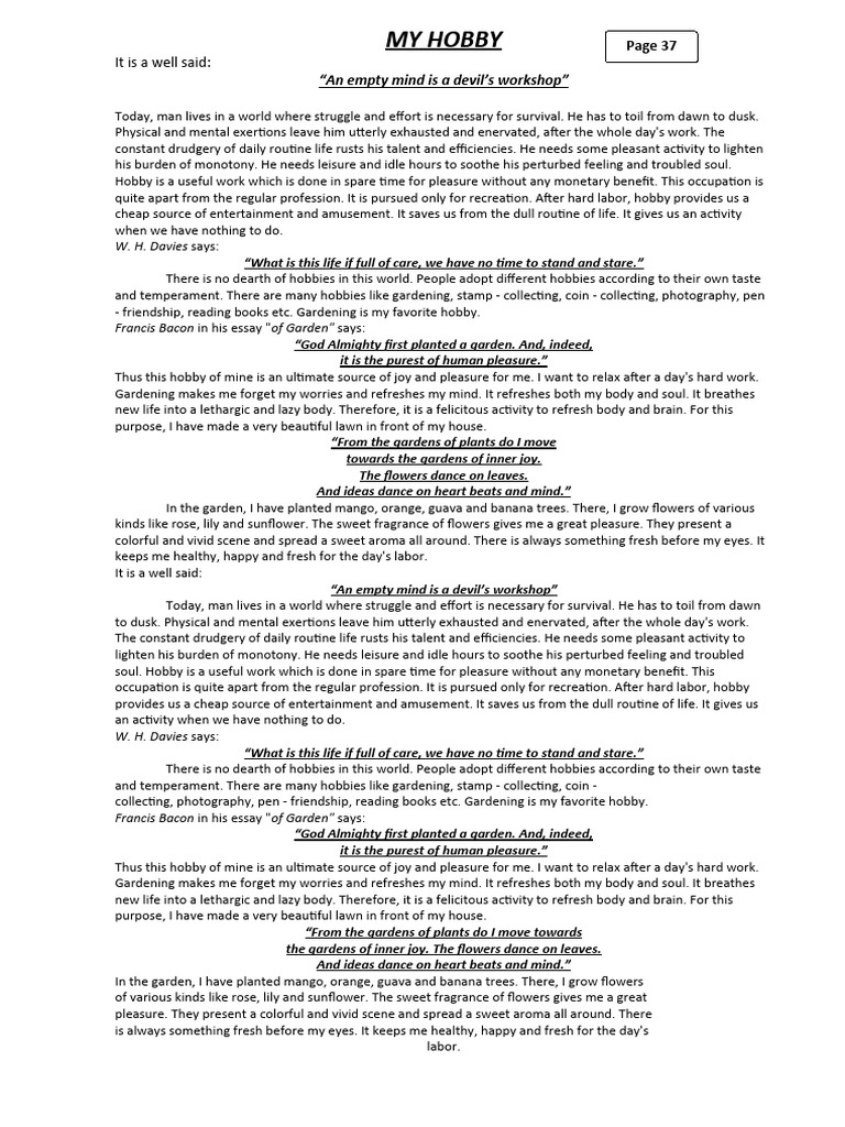 6 My Hobby | PDF 6 My Hobby | PDF