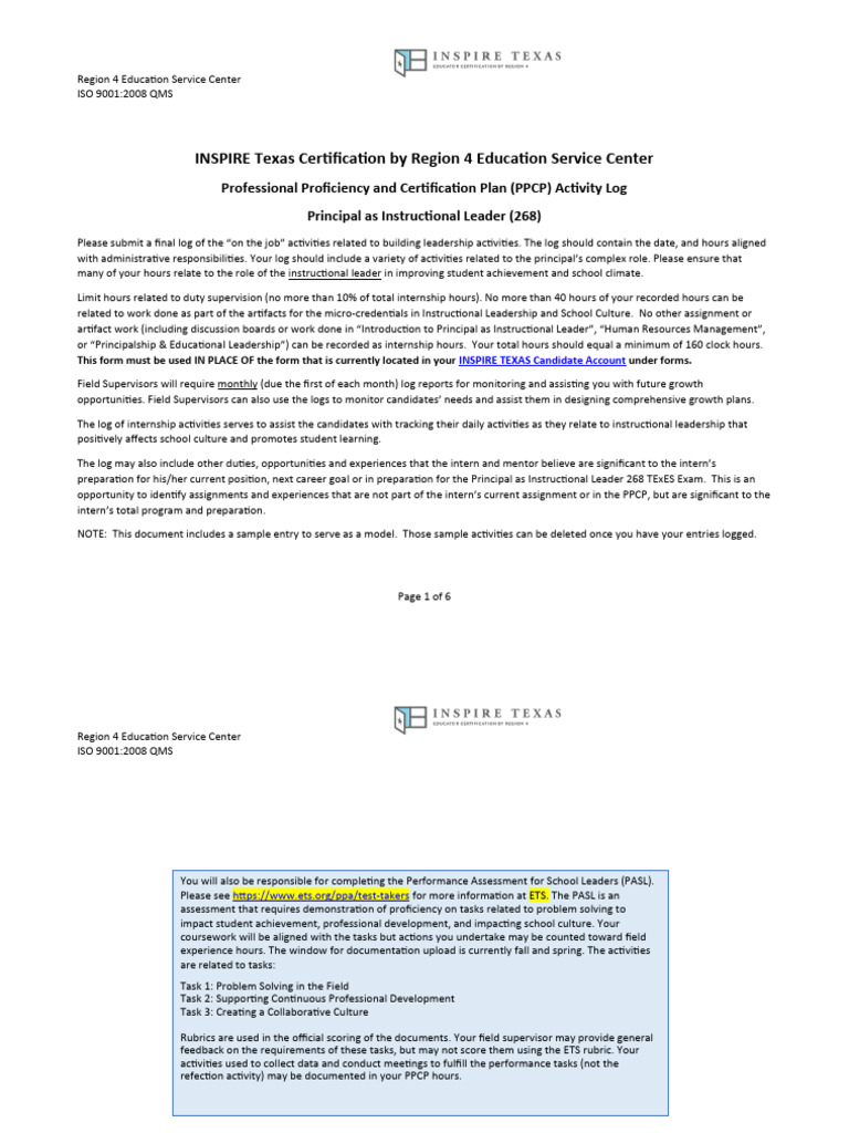 PPCP Reflection Log 2023 | PDF