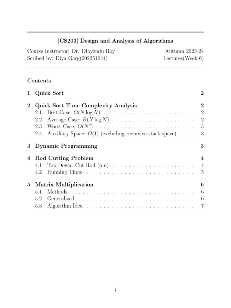 CS203 Week6 | PDF | Time Complexity | Computing