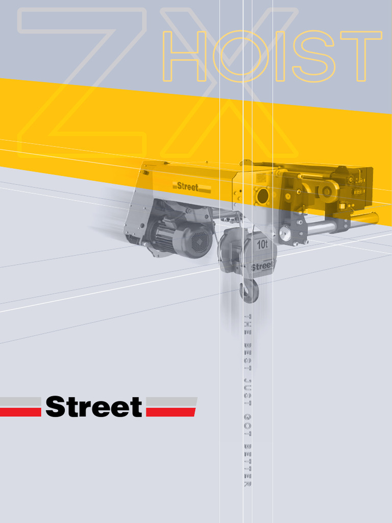 Street Crane ZX Wire Rope Hoist Brochure 1 | PDF | Crane (Machine ...