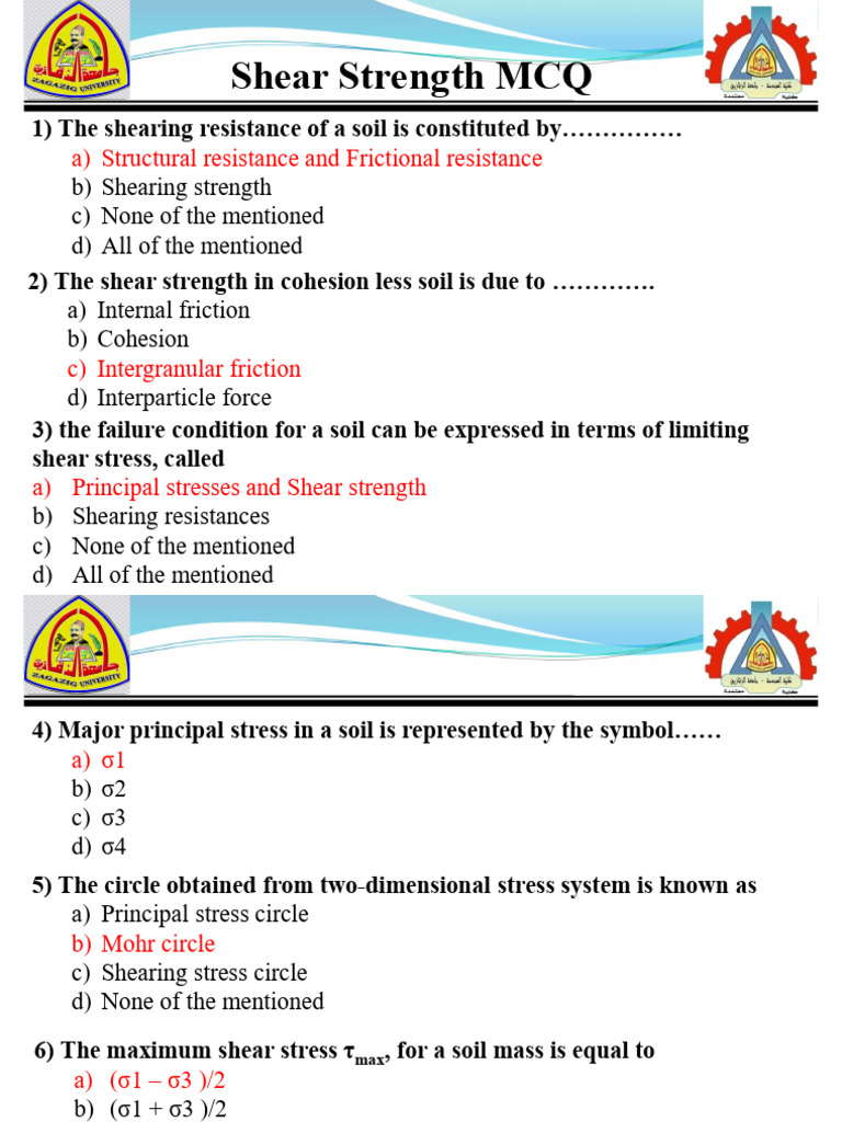 2 Shear MCQ | PDF