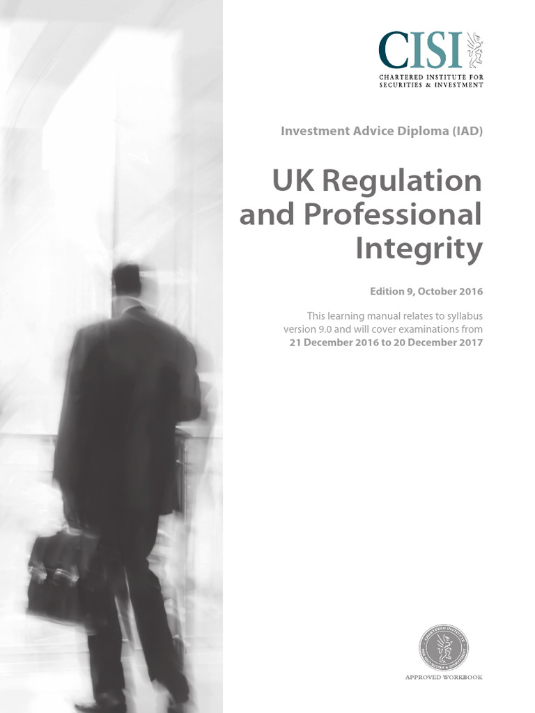 L4 UK Regulation and Professional Integrity Ed9 | PDF | Balance Of Payments | Fiscal Policy