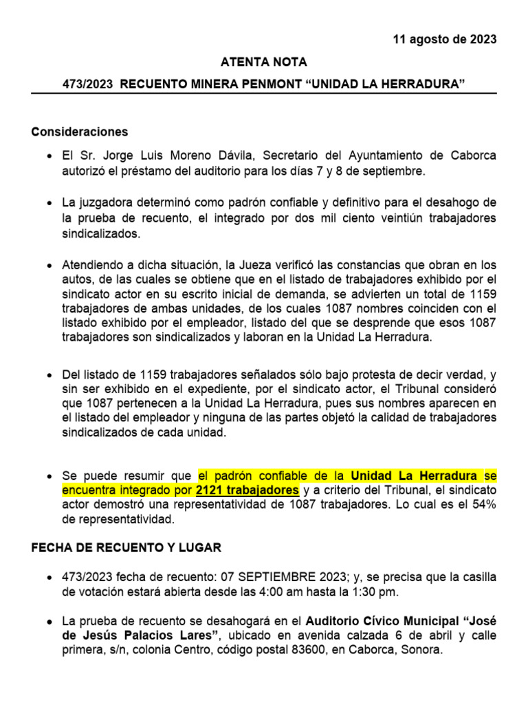 Atenta Nota. Laboral | PDF
