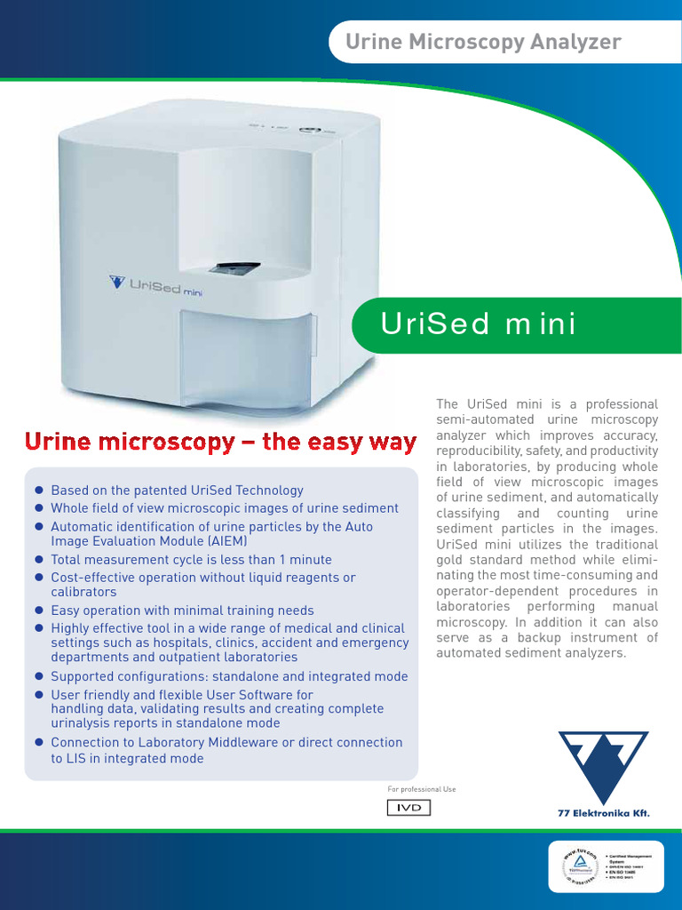 Product Brochure - UriSed Mini 1 | PDF