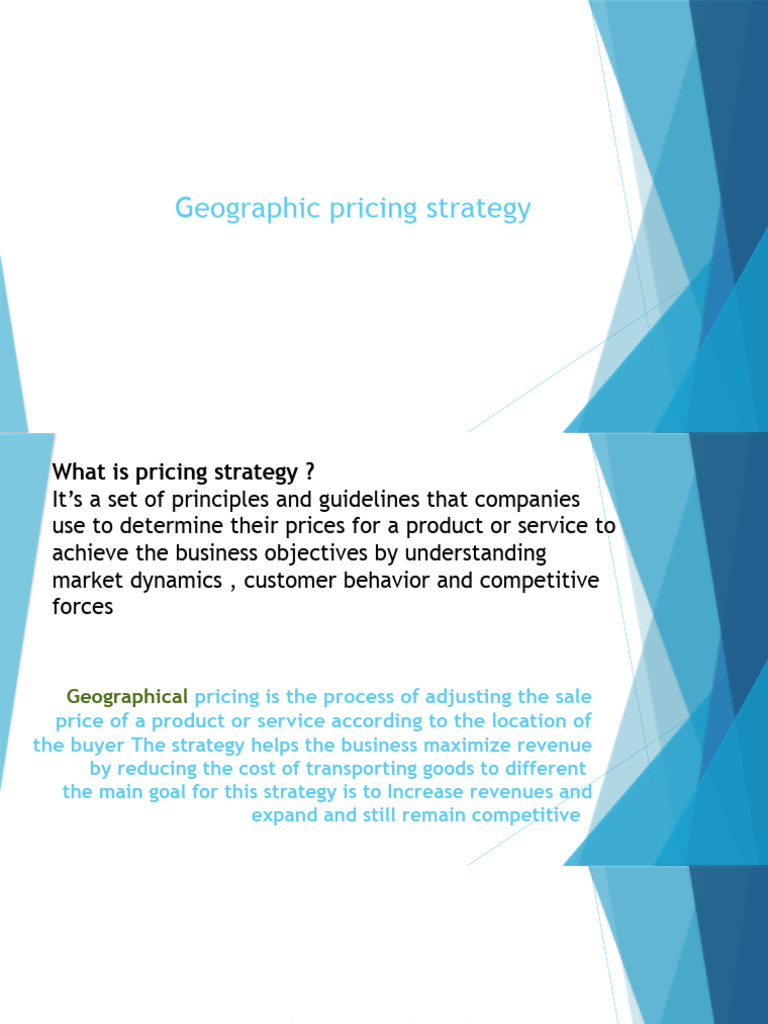 Geographical Pricing Strategy Final | PDF | Pricing | Prices Geographical Pricing Strategy Final | PDF | Pricing | Prices