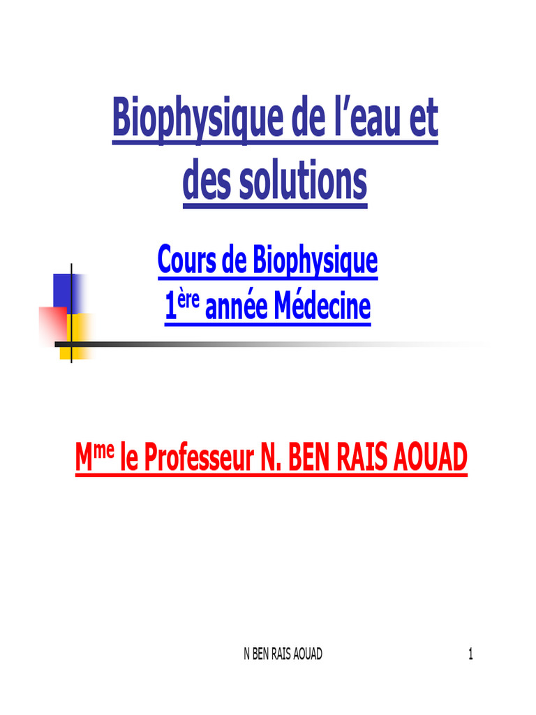 Biophysique TP 02 | PDF