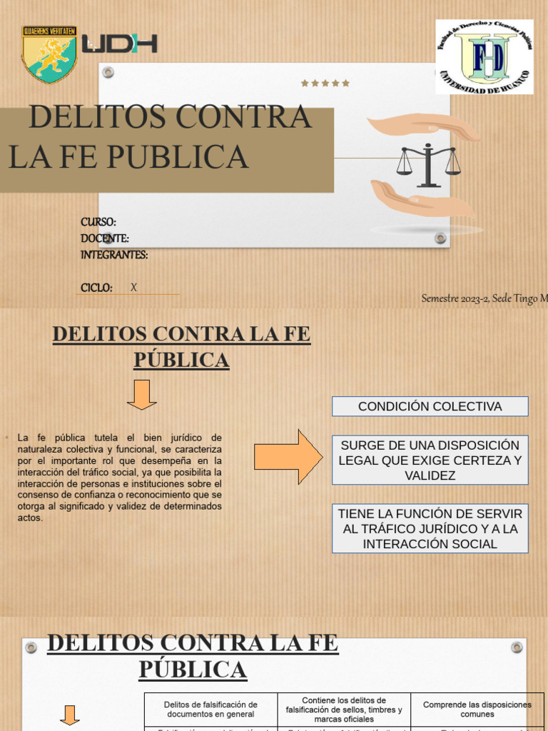 Delitos Contra La Fe Publica 1122 | PDF | Caso de ley | Esfera pública