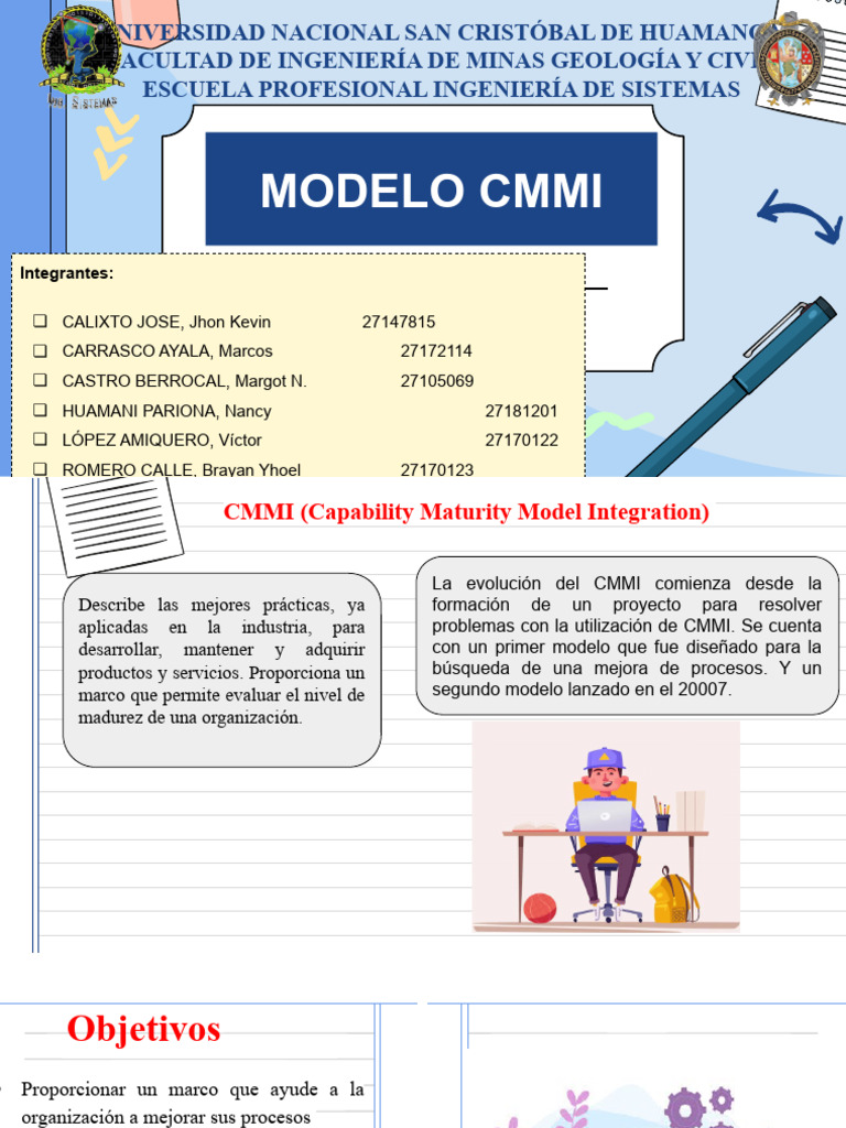 Grupo 03 - Diapositivas CMMI | PDF | Negocios