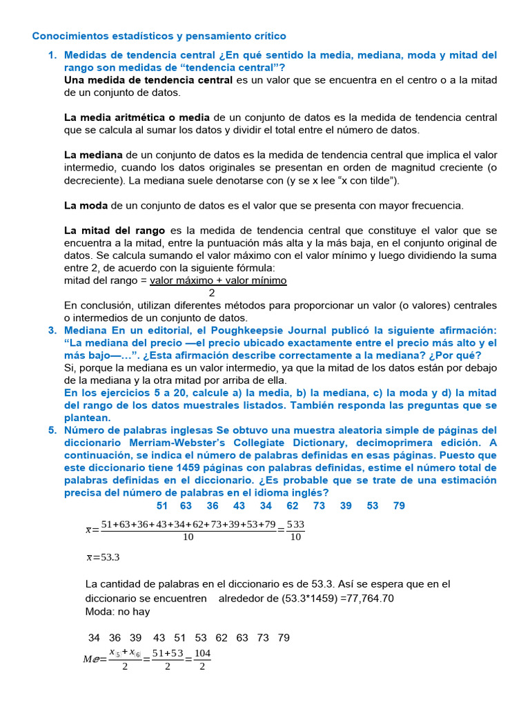 Practica II Estadistica | PDF
