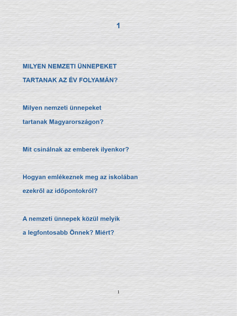 Francia Szóbeli Gyakorlatok 23.2.6 Magyar | PDF