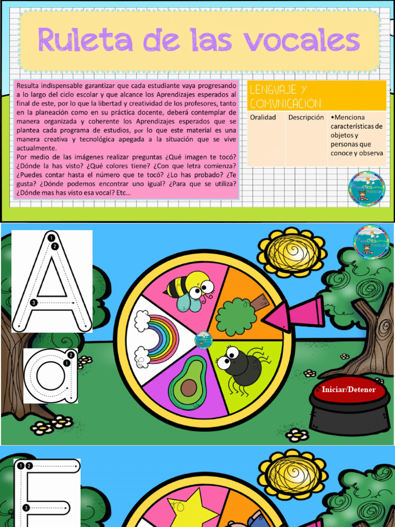 Ruleta de Vocales | PDF