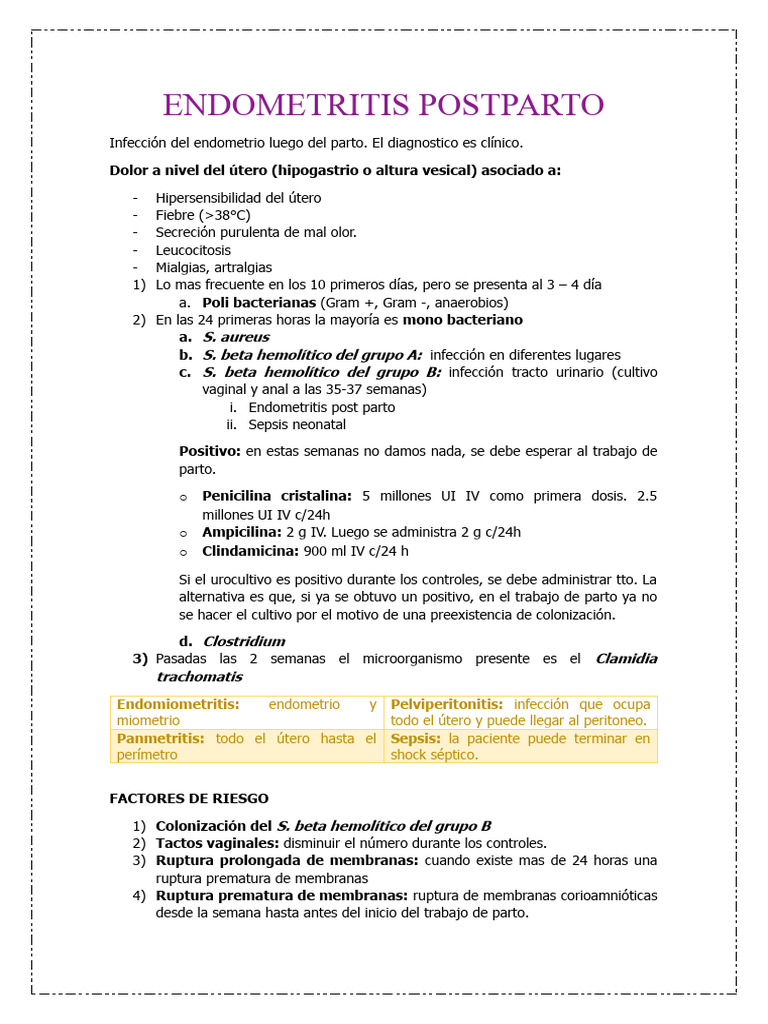 Endometritis Postparto | PDF | Septicemia | Inmunología