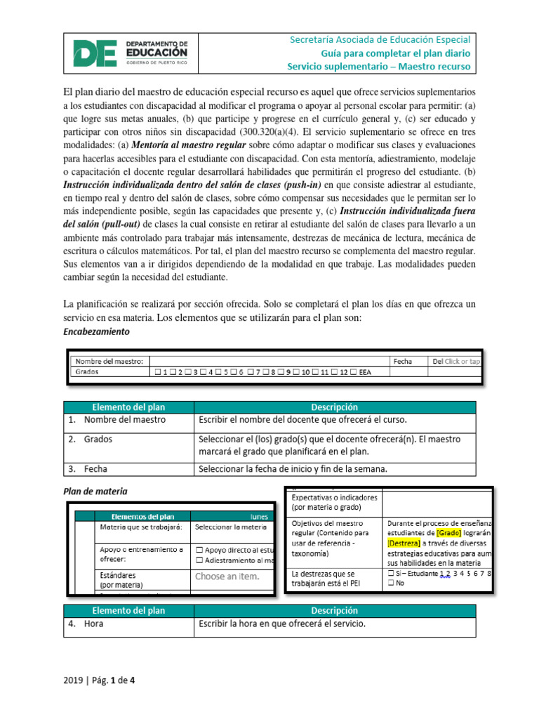 Guia de Planificacion | PDF | Educación especial