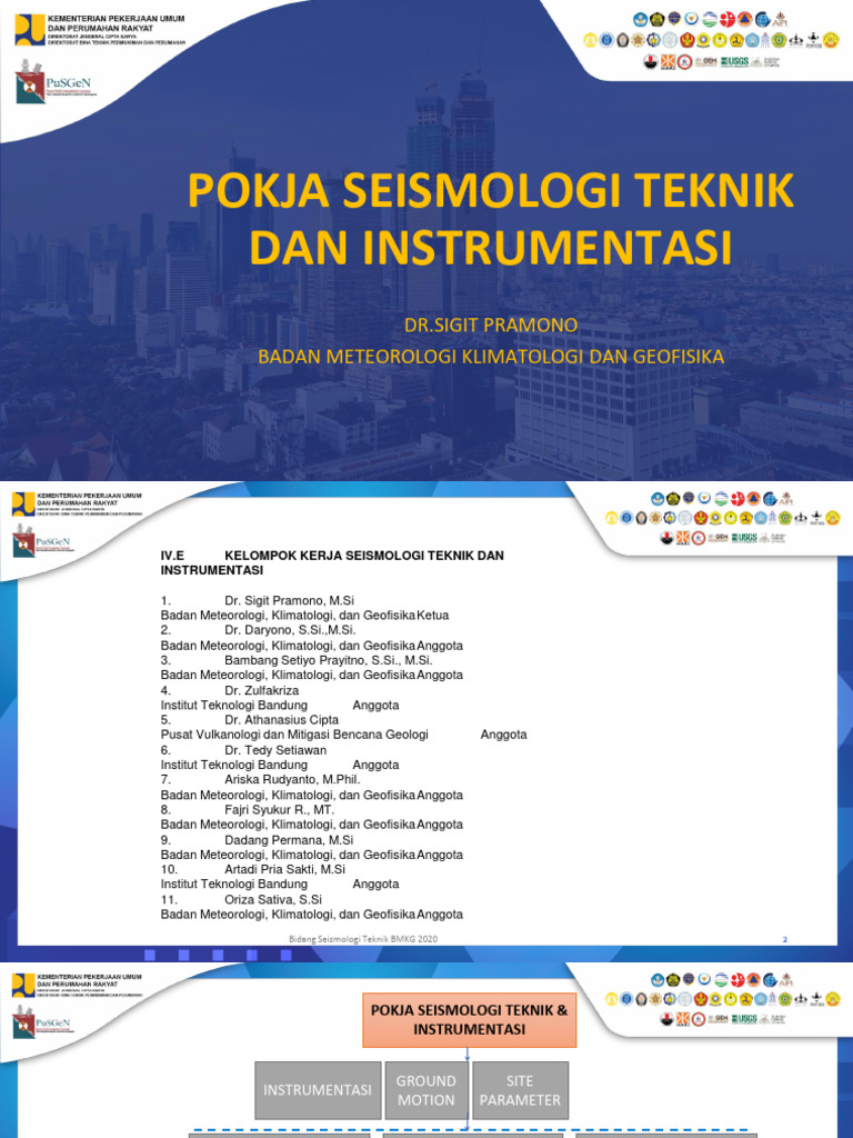 Dr. Sigit Pramono, M.Si. - Pokja Seismologi Teknik Dan Instrumentasi | PDF