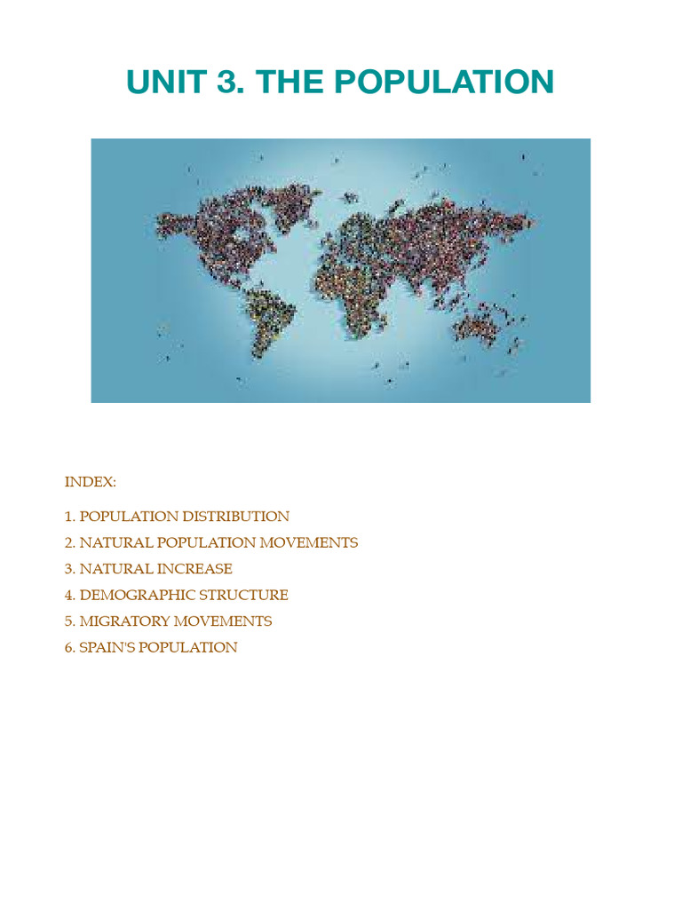 Unit 3. Population | PDF | Spain | Human Migration