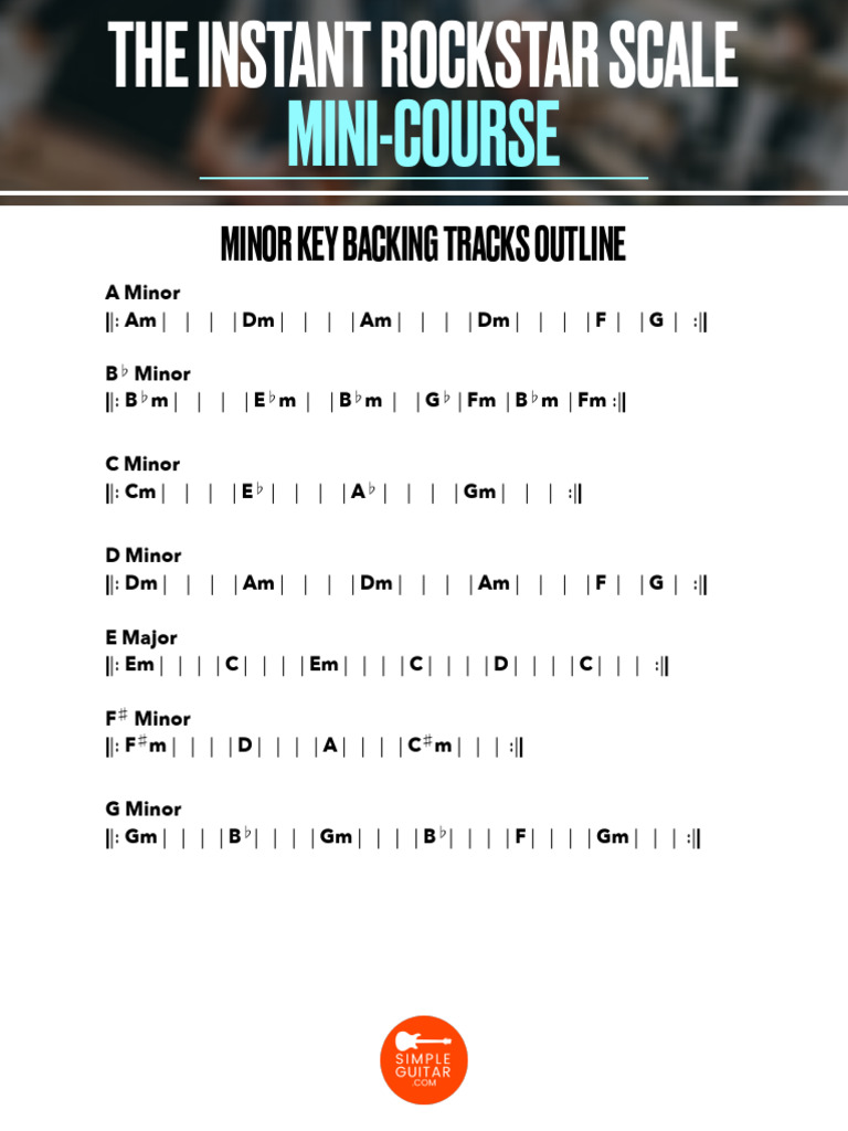 Minor Key Backing Tracks Outline | PDF