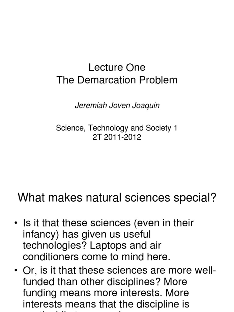 Demarcation Problem Pdf Pseudoscience Science