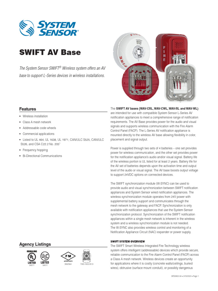 Swift Av Base | PDF | Manufactured Goods | Telecommunications Engineering