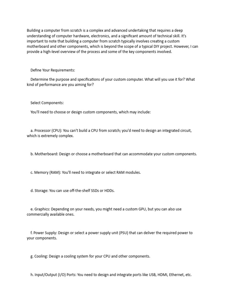 Build A PC From Scratch | PDF | Computer Hardware | Printed Circuit Board