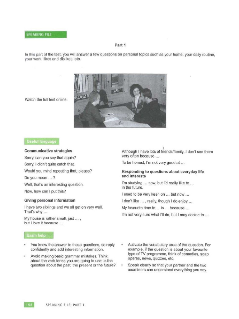 FCE Speaking - Useful Expressions | PDF