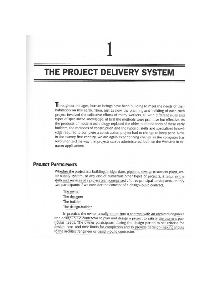 Lecture 2 Project Delivery System | PDF
