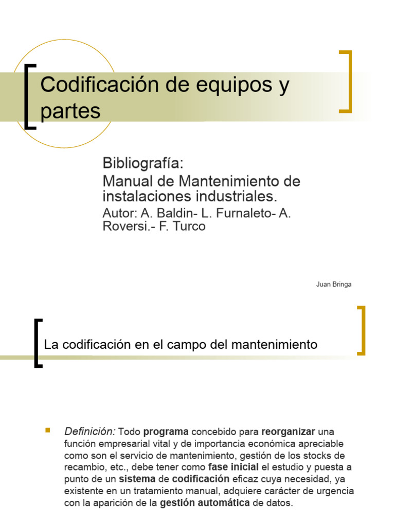 Codificación de Equipos y Partes | PDF
