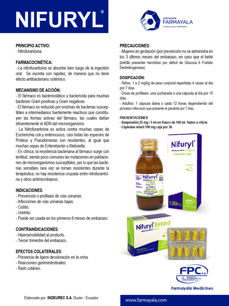 Prospecto NIFURYL | PDF | Infección del tracto urinario ...