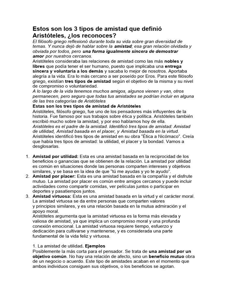 Estos Son Los 3 Tipos De Amistad Que Definió Aristóteles Descargar