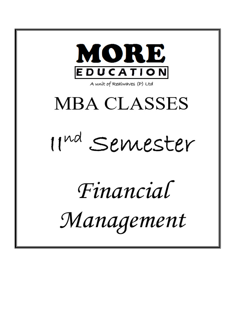 Financial Management Study Material | PDF