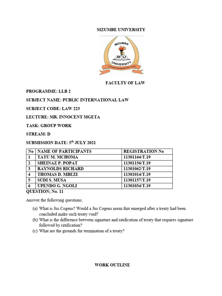 Jus Cogens and Treaties | PDF | Treaty | International Law