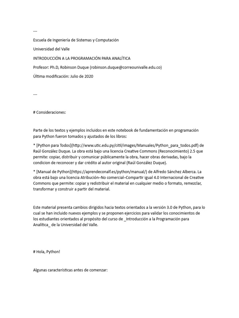 Fundamentos Phyton Pdf Python Lenguaje De Programación Cadena Informática