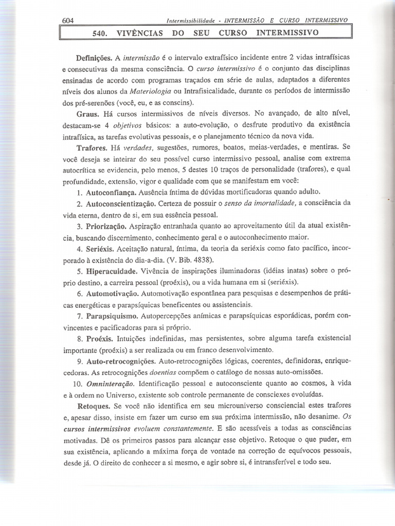 Curso Consiencial Intermissivo | PDF