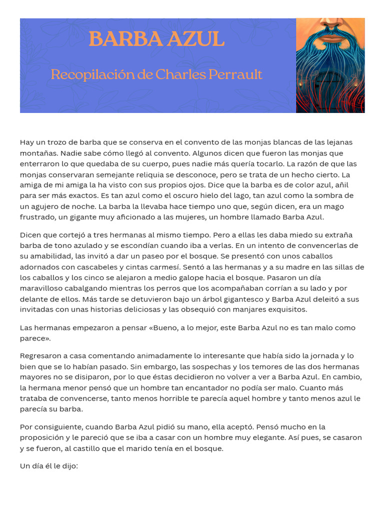 Barba Azul. Cuento | PDF