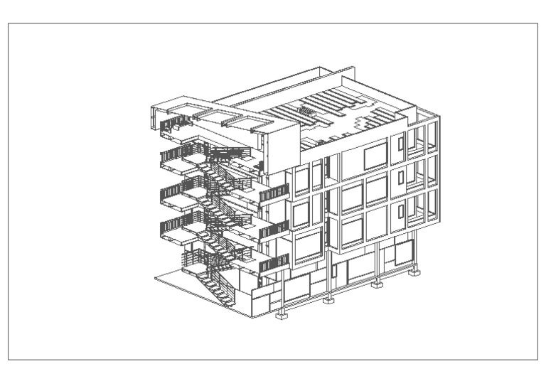 Axonometria Cortada Escaleras 1-100 | PDF