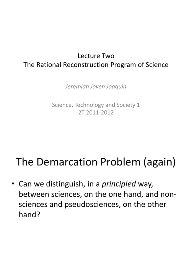 Rational Reconstruction Program | PDF | Empiricism | Science