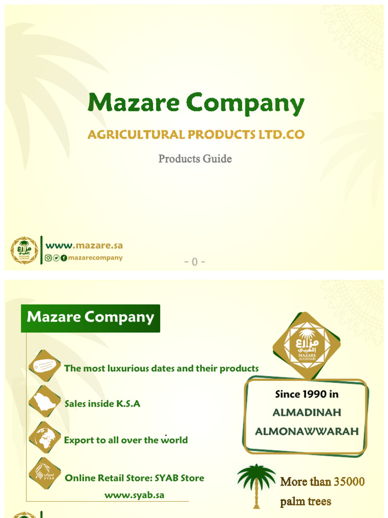 Mazare Company: Luxury Dates Overview | PDF | Cuisine | Food Industry
