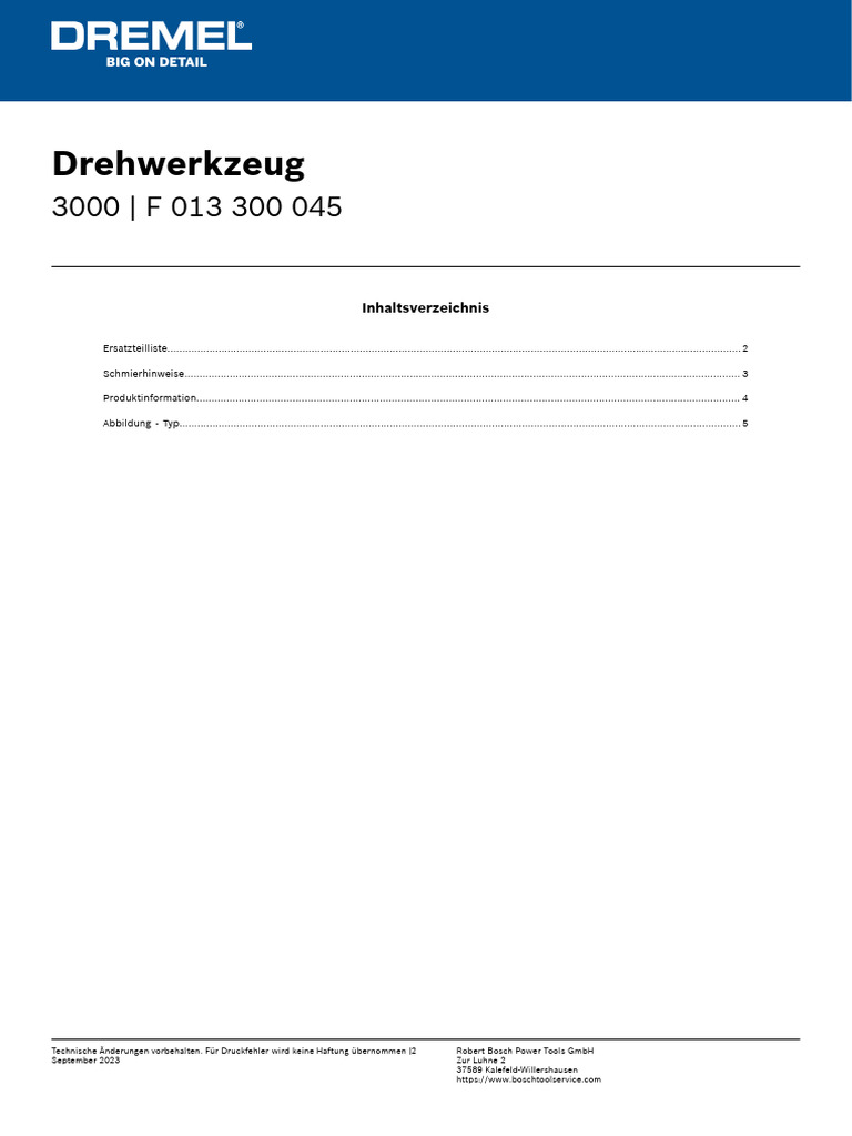 Dremel 3000 - F 013 300 045 | PDF