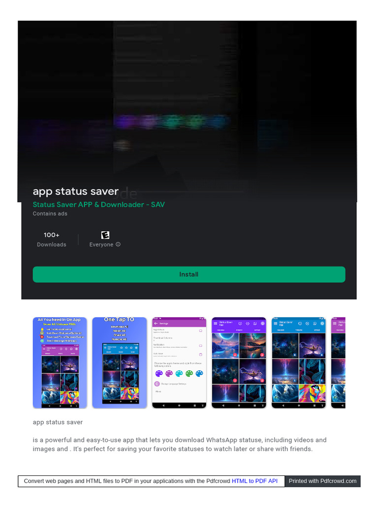 WhatsApp Status Saver & Downloader | PDF | Computers | Technology ...
