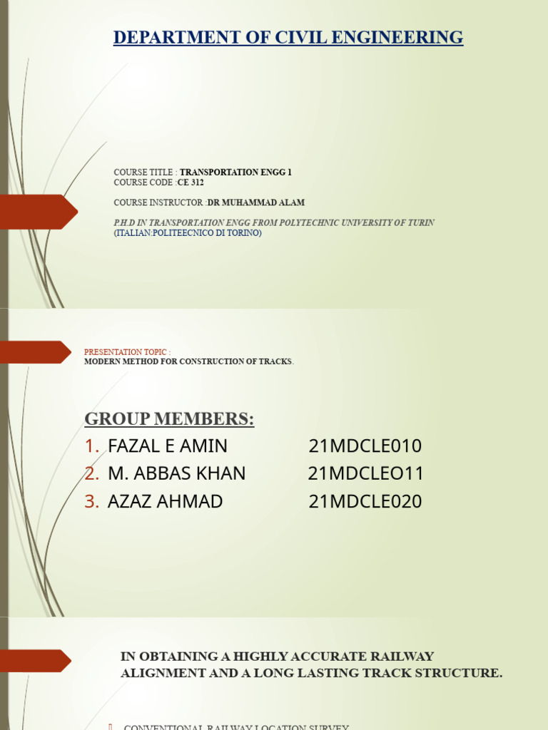 Transportation Presentation | Download Free PDF | Rail Transport | Land ...