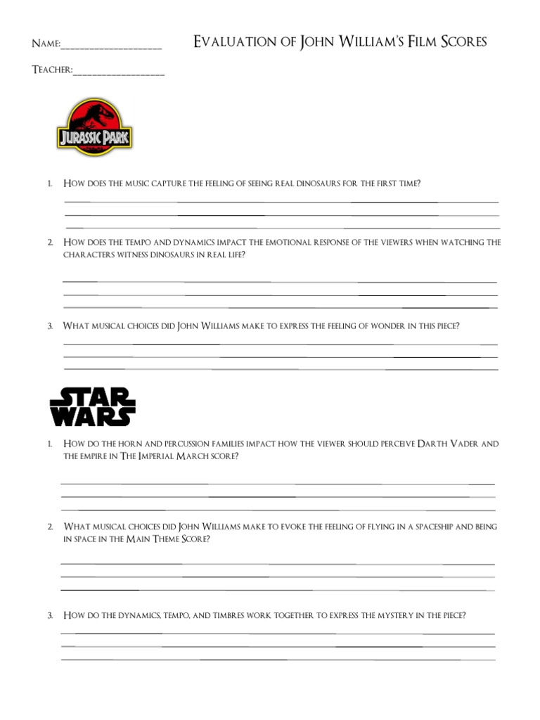 Analysis of John Williams' Film Scores | PDF