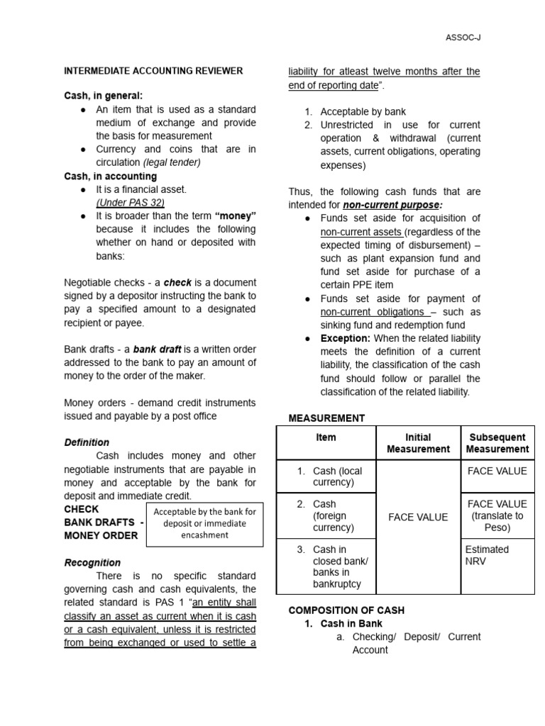 Ia1 Reviewer | PDF | Banks | Cash