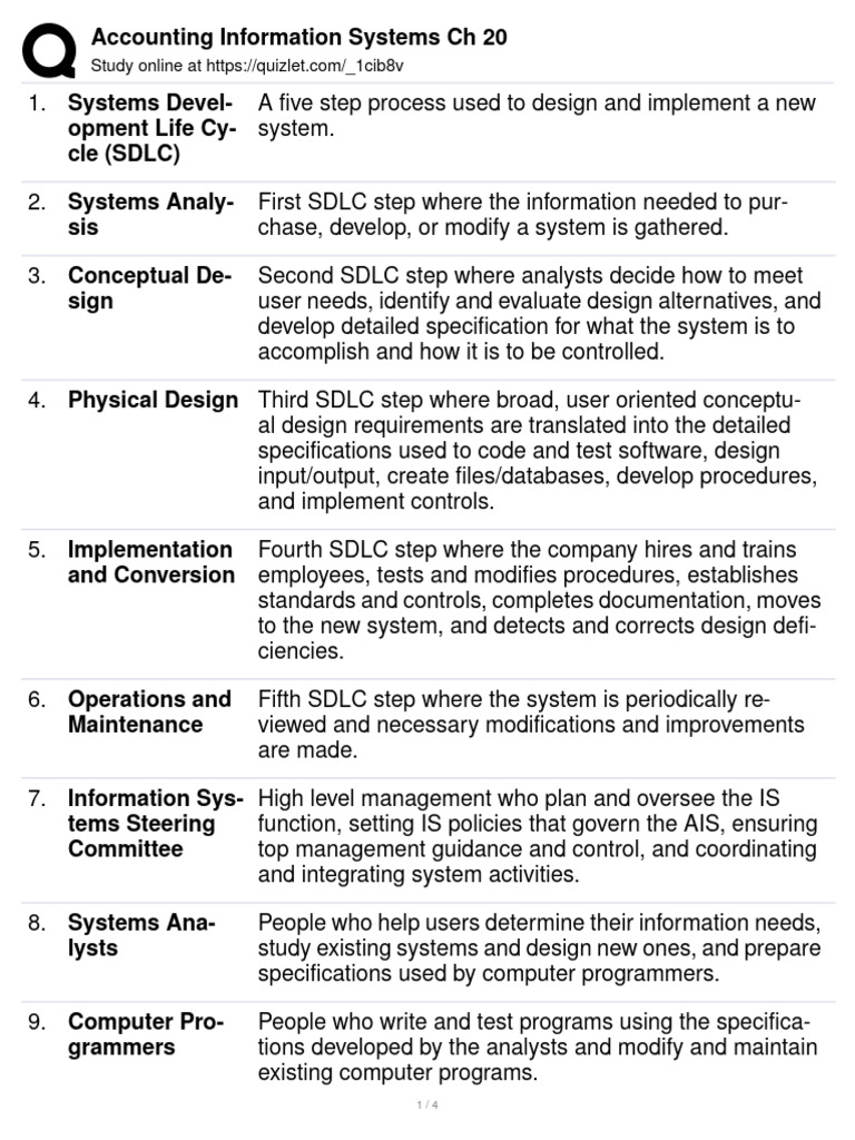 Accounting Information Systems CH 202 | PDF