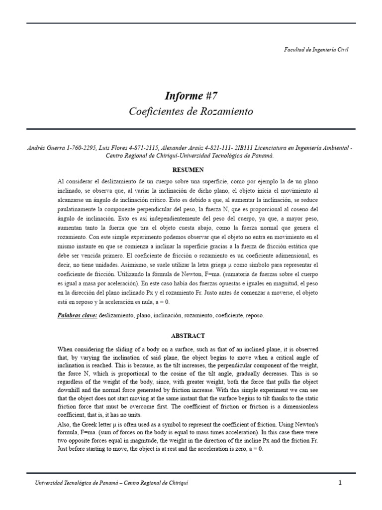 Informe Laboratorio de Fisica #7 Aaaaaa | PDF