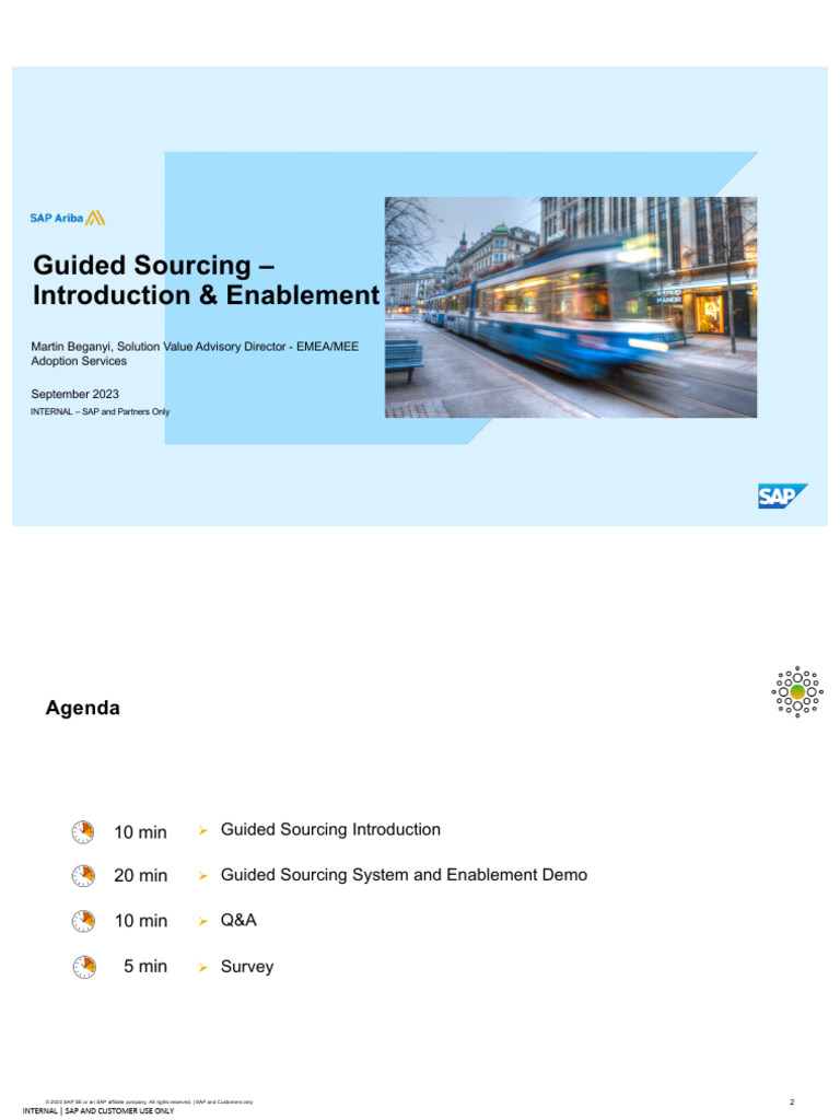 SAP Ariba Guided Sourcing Intro & Enablement - Campaign 2023 | PDF